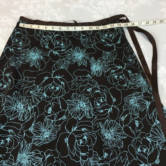 rave | Skirts | Rave Chocolate Brown Turquoise Flower Skirt | Poshmark